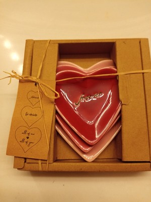 Tag Ltd Ceramic Heart Dish Set Forever Be Mine Set of 3 | eBay