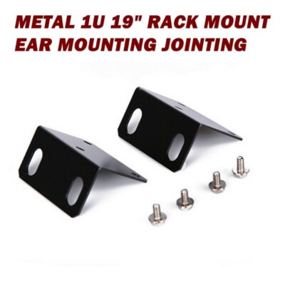 Metal 1U 19" Rack Mount ear Mounting jointing with screw cap for frame ...