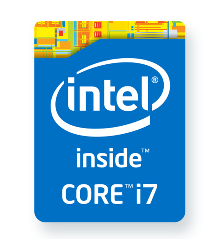50PCS Intel Core i7 Blue Sticker Case Badge Genuine USA Lot Wholesale ...