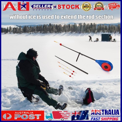 Mini Ice Fishing Rod with Pole Tip Outdoor Winter Fish Tackle (Blue ...