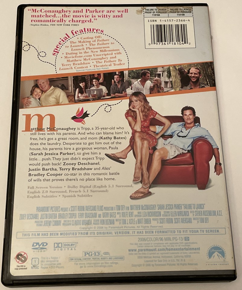 Failure to Launch (Full Screen Edition) - DVD - VERY GOOD 97361181042| eBay