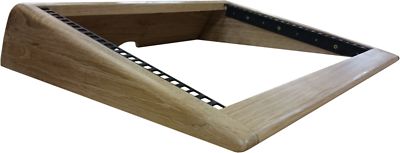 Solid Oak 19 inch Angled Desktop rack Riser Recording Studio Furniture ...