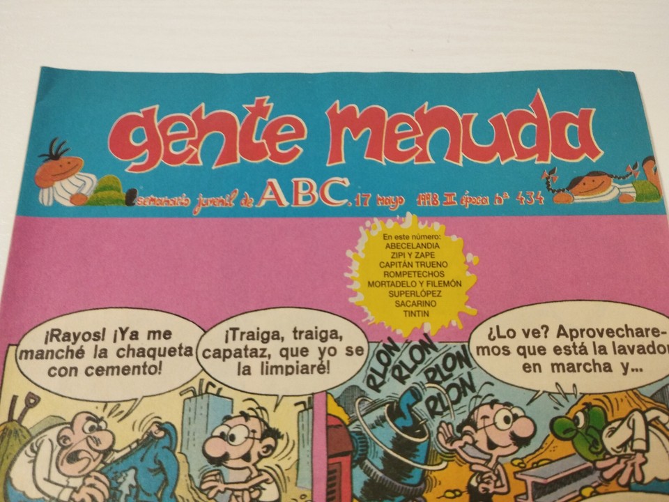 Gente Menuda No. 434 1998 - Zipi Y Zape Capitan Trueno Tintin Mortadelo ...