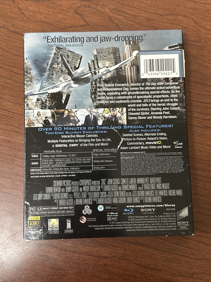 BLU-RAY - 2012 (Two-Disc Special Edition) 43396292215 | eBay