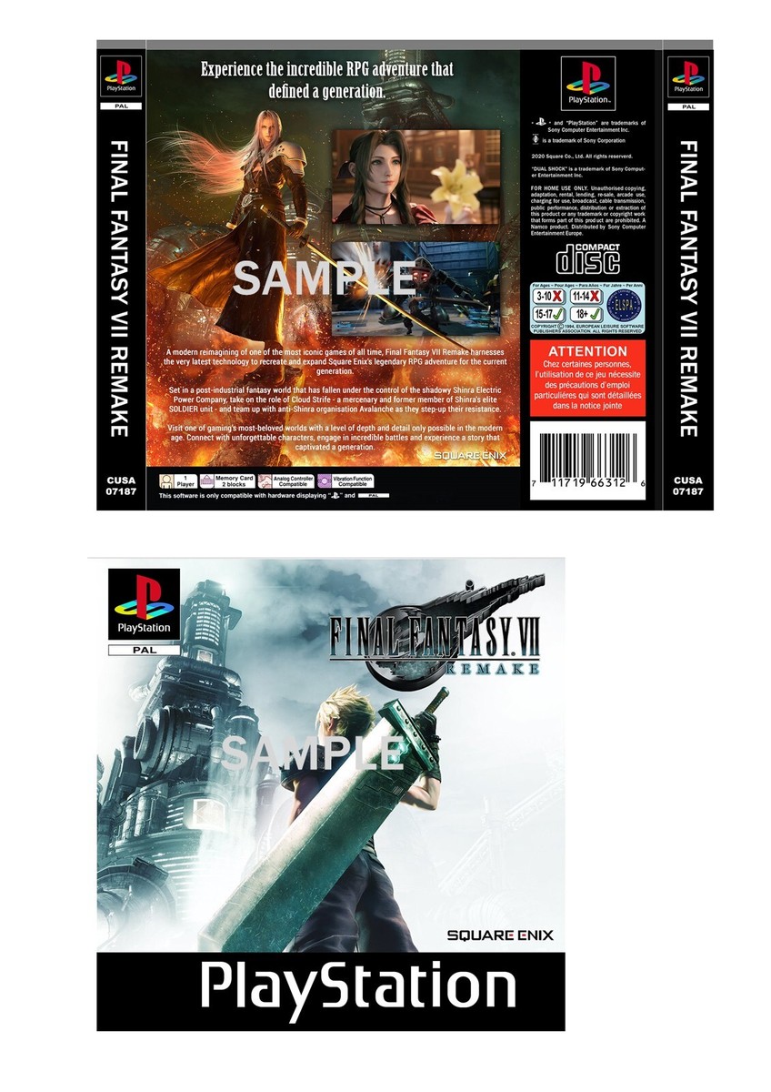 Final Fantasy Vii Remake Image Recreates Iconic Ps1 Box Art
