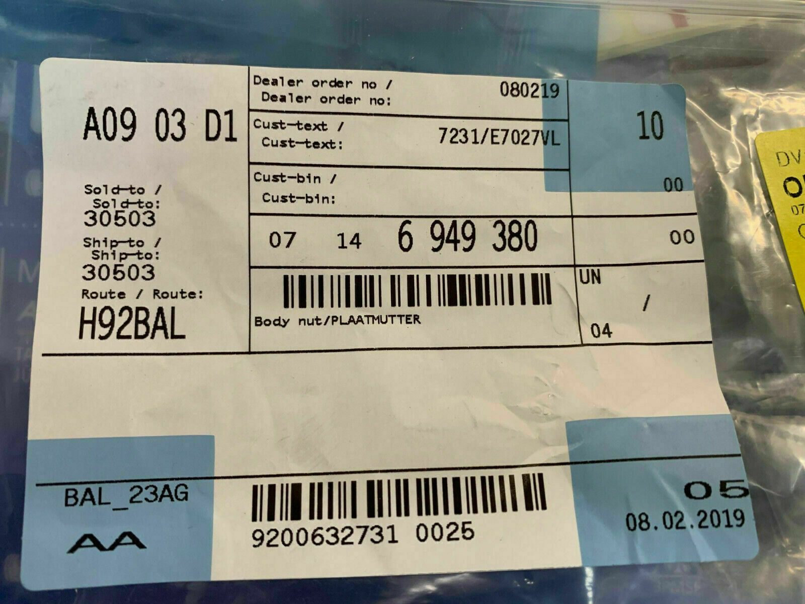 10 X NEW GENUINE BMW BODY NUT D=30MM, ZNS3 07146949380 6949380 | eBay