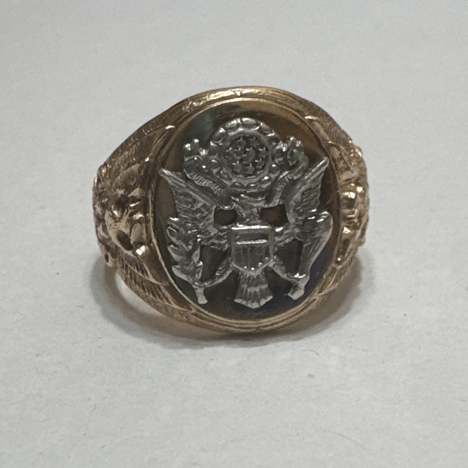 VTG🔥U.S. MILITARY WWII SIGNET RING🔥12K GOLD FILLED & STERLING🔥RARE ...
