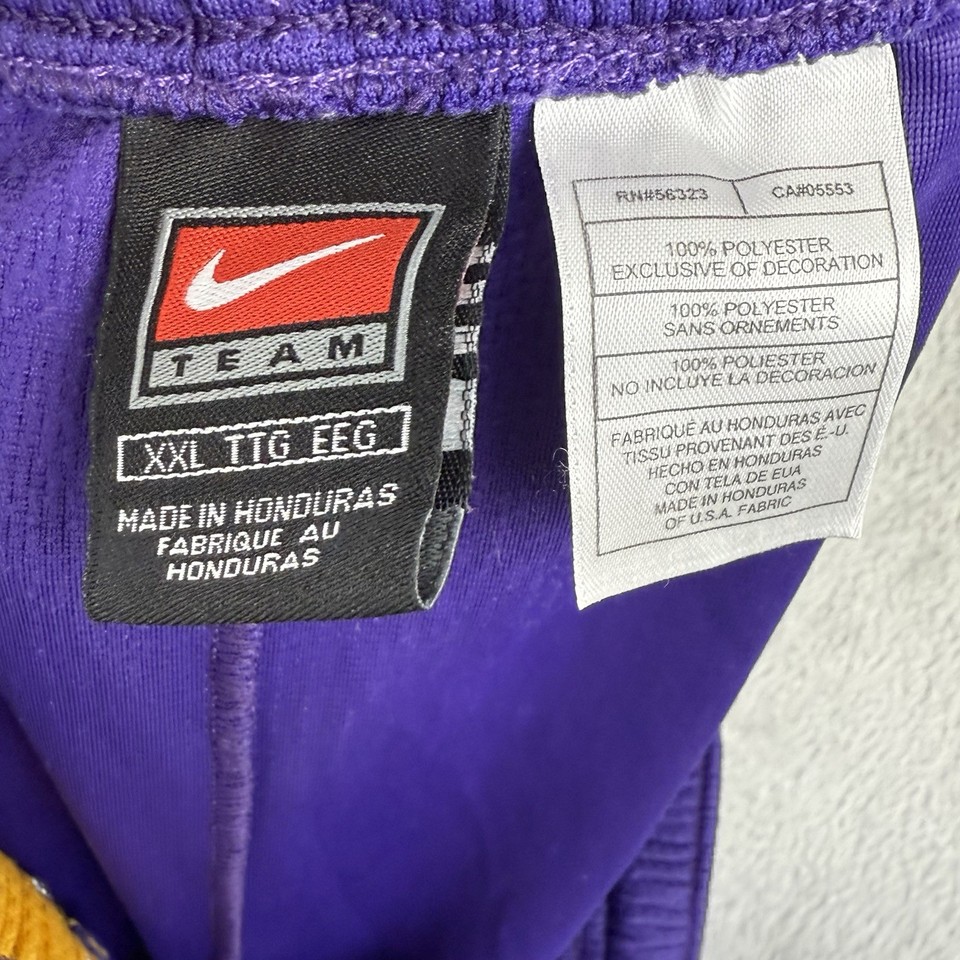 LSU Tigers Y2K Nike Basketball Shorts Mens XXL Purple Embroidered ...