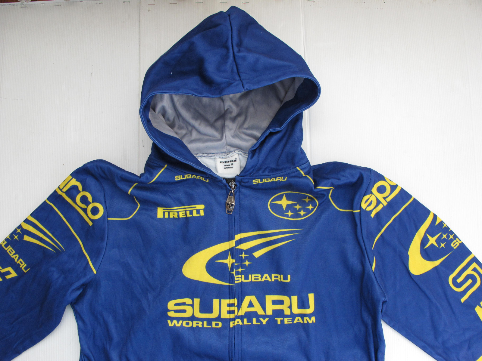 Subaru World Rally Team jacket with hood - size M - 92 cm chest | eBay