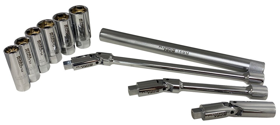 Platinum 10pc Magnetic Spark Plug Socket Set w/Locking Swivel ...