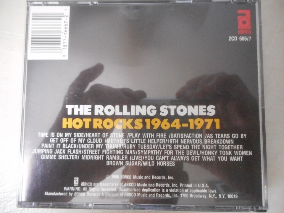 The Rolling Stones Hot Rocks: 1964-1971 (CD, 1986 2 Discs, ABKCO ...