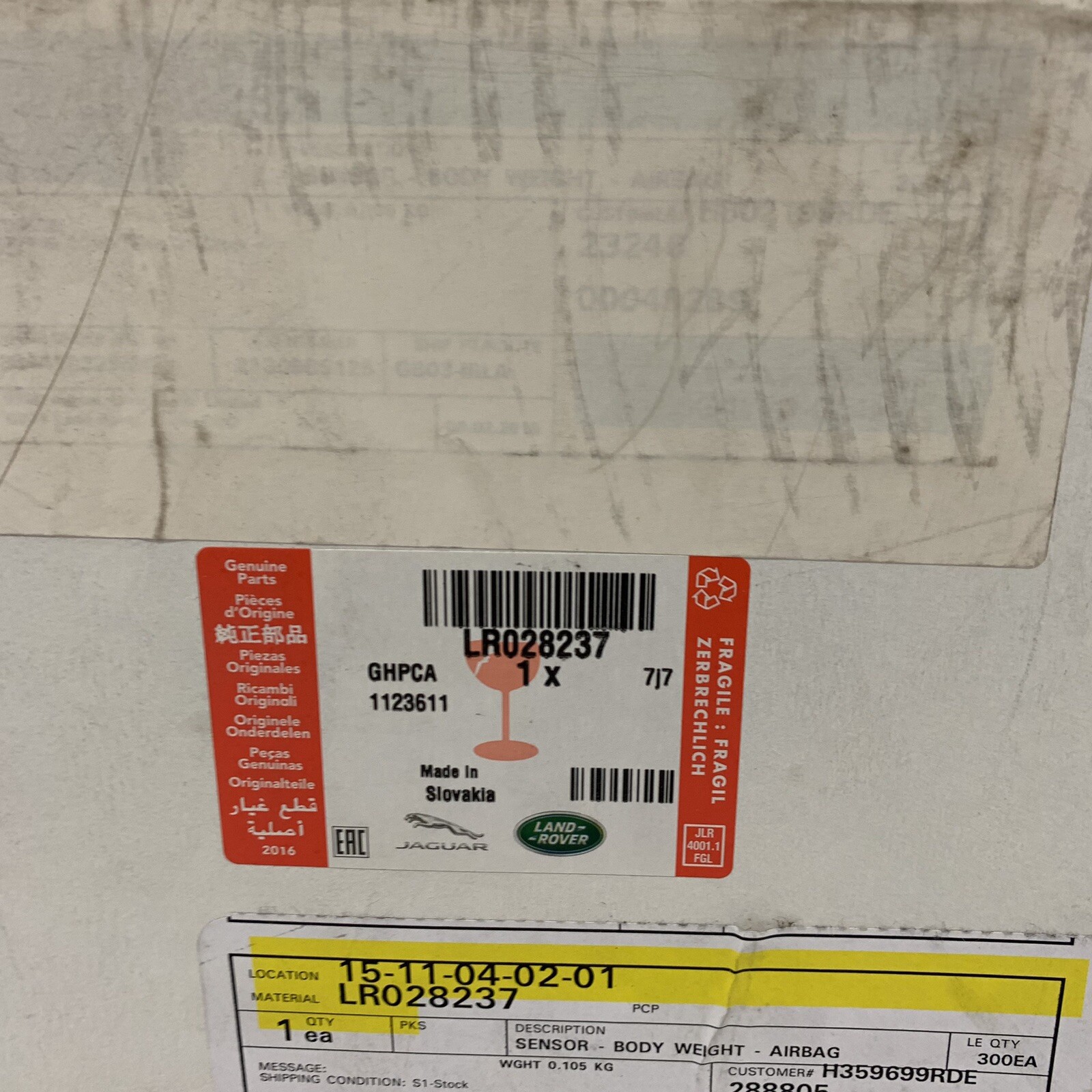 Genuine Range Rover Evoque Vogue Sport Front Seat Air Bag Sensor ...