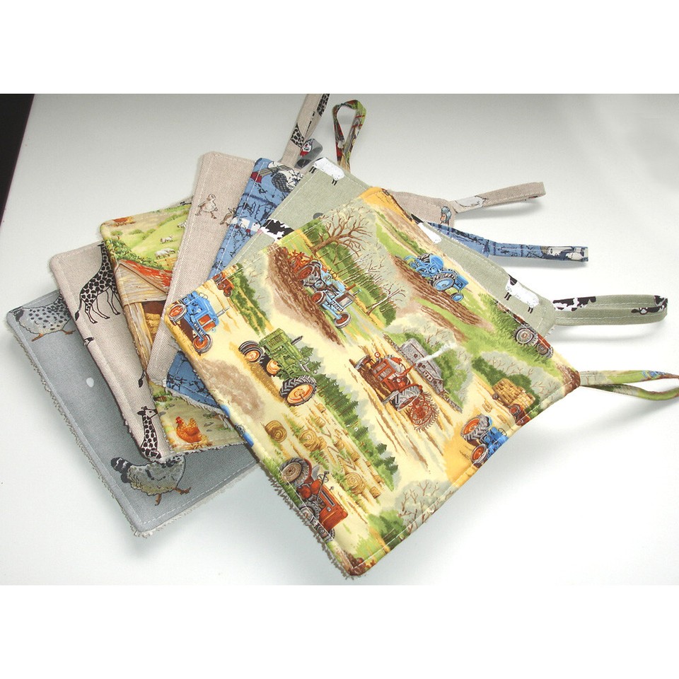 Pot Grab Mat Pan Handle Holder Surface Saver Pad Nautical Beach Hut ...