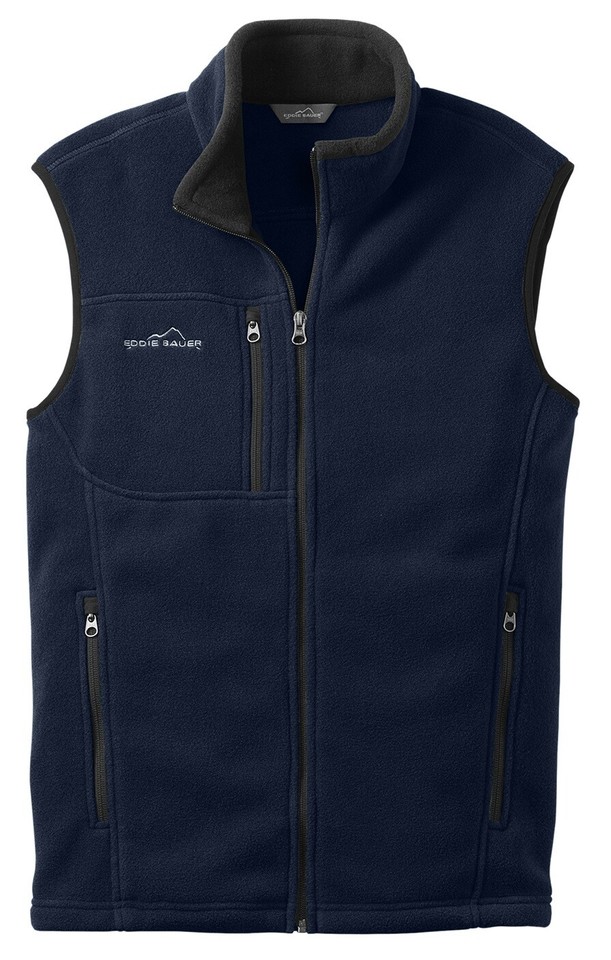 EDDIE BAUER MEN'S SOFT, FLEECE ZIP UP VEST, ZIPPERED CHEST/FRONT ...