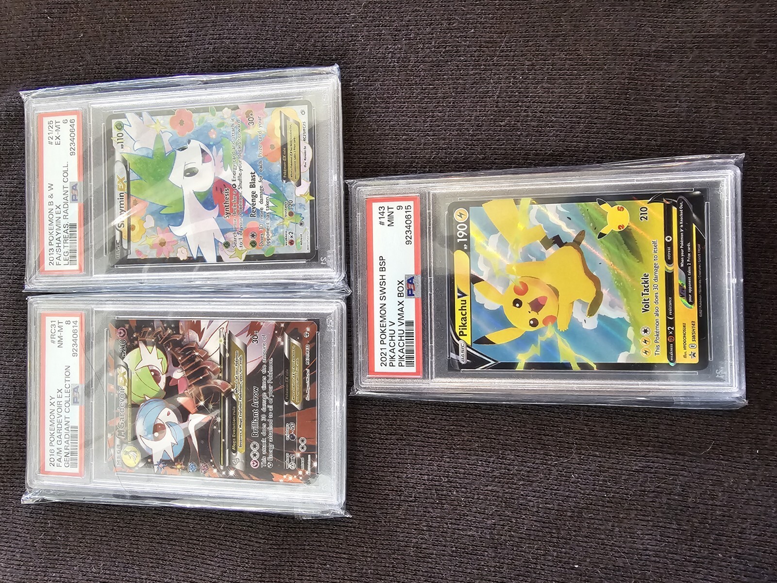 Pokemon Full Art PSA Graded Radiant Collection Gardevoir EX Shaymin EX ...