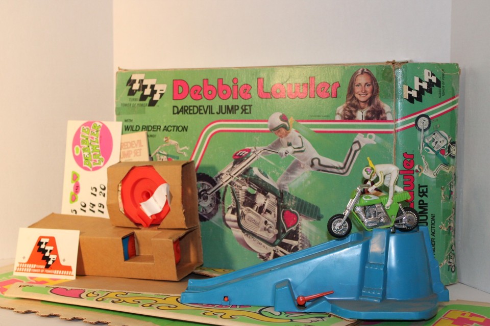 1970s Debbie Lawler Kenner TTP Daredevil Motorcycle Jump Set w/Box ...