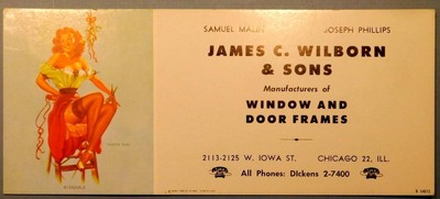 James Wilborn Window &Door Frames Illustrator Bass Risqué Ink Blotter ...