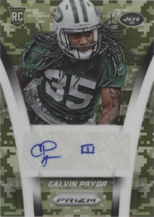 2014 Panini Prizm - Autographed Rookie Calvin Pryor #AR-CP Camo Prizm ...
