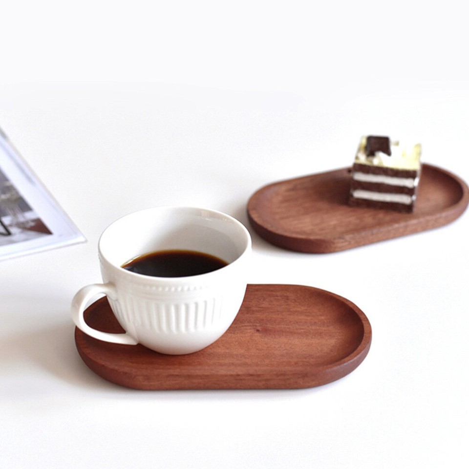 3 Pcs Solid Wood Plate Serving Platter Oval Tray for Coffee Table | eBay UK