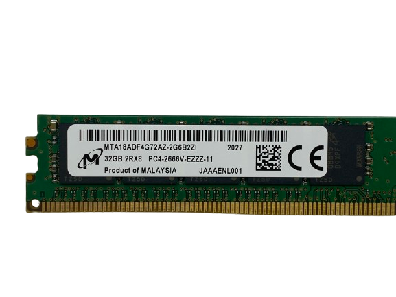 Micron 32GB DDR4-2666 ECC UDIMM VLP 2Rx8 Memory Module Ram ...