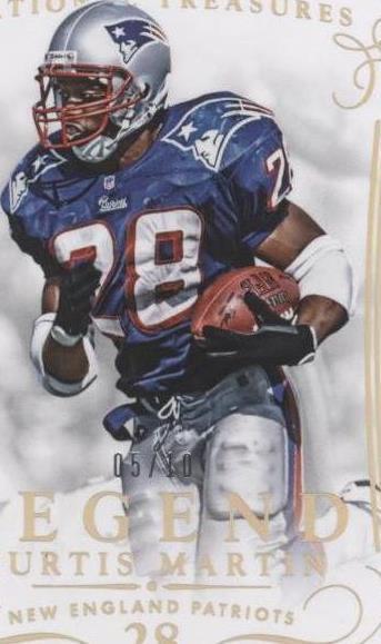 2014 Panini National Treasures - Legend Curtis Martin #105 Century Gold ...