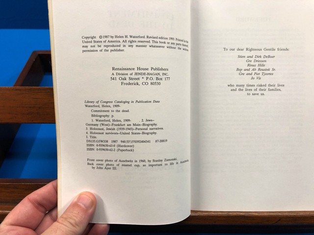 Commitment to the Dead : One Woman's Journey Toward Understanding by ...