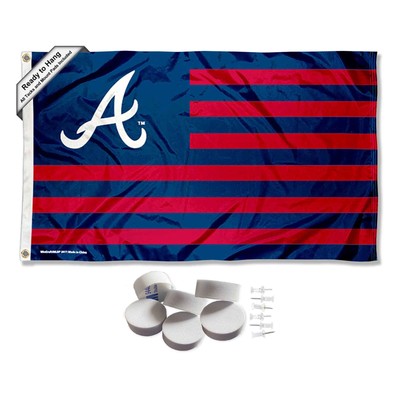Atlanta Braves Nation Large Logo Tapestry Banner | eBay
