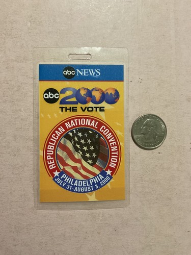 Rare Press Pass: ABC News 2000 The Vote Republican National Convention ...