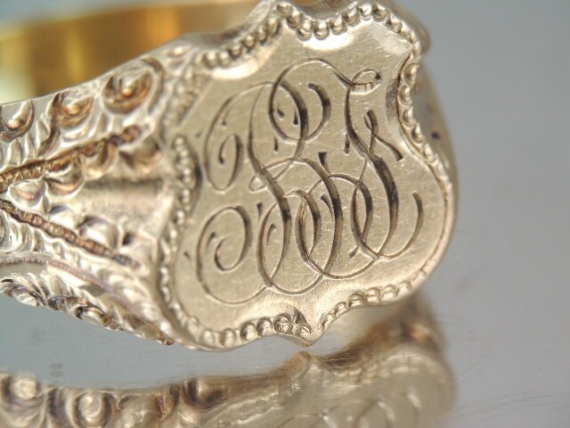 ANTIQUE VICTORIAN 14K YELLOW GOLD ORNATE MENS SIGNET RING sz 10 | eBay