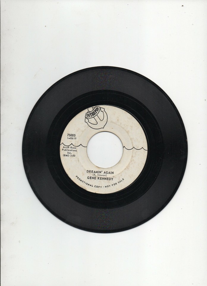 Gene Kennedy Are You Sincere Dreamin' Again 7" 45rpm 1969 Promo Single ...