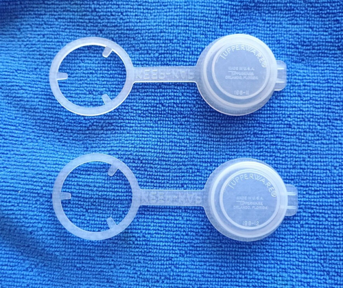 Set of 2 Tupperware KEEP-KAPS Soda Pop Bottle Cap Covers Sheer Mold ...