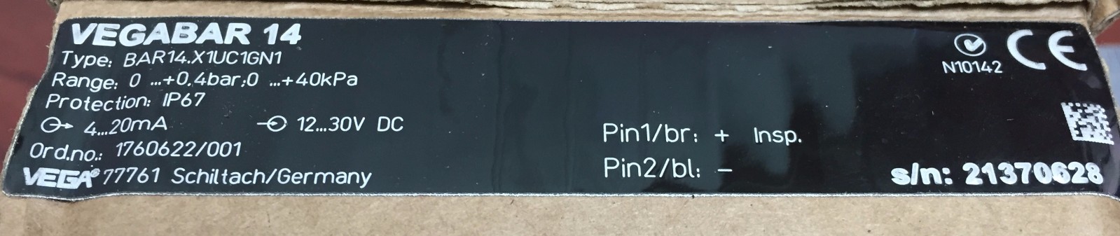 Vega BAR14.X1UC1GN1, Vegabar 14 Pressure Transmitter (Liquid & Gas) | eBay