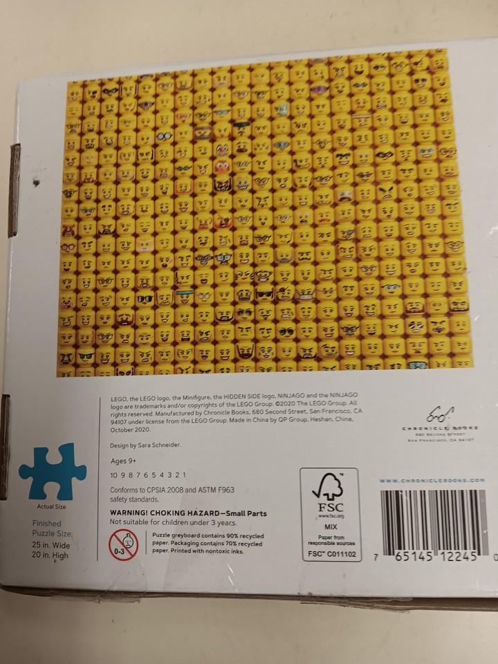 LEGO Minifigure Faces Heads Yellow 1000 Piece Jigsaw Puzzle | eBay