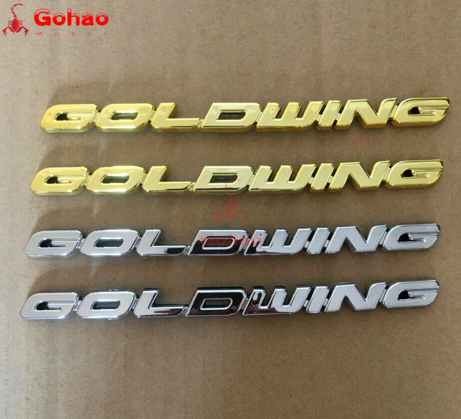 2X Side Cover Emblem GL1800 Goldwing OEM for NEW Gold Wing Badge Decal ...