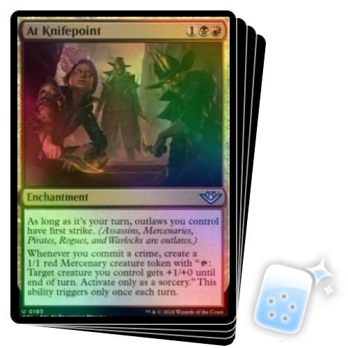 FOIL PRESALE AT KNIFEPOINT X4 Outlaws Of Thunder Junction OTJ Magic MTG ...