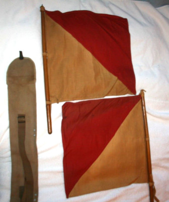 ANTIQUE PAIR OF PRE WW1 MILITARY SIGNAL FLAGS WITH CANVAS CASE | eBay