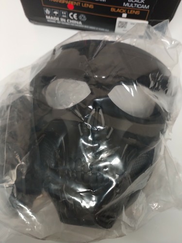 Black Plastic Skeleton Mask, Costume, Halloween, Party, Fun, Gag, New ...