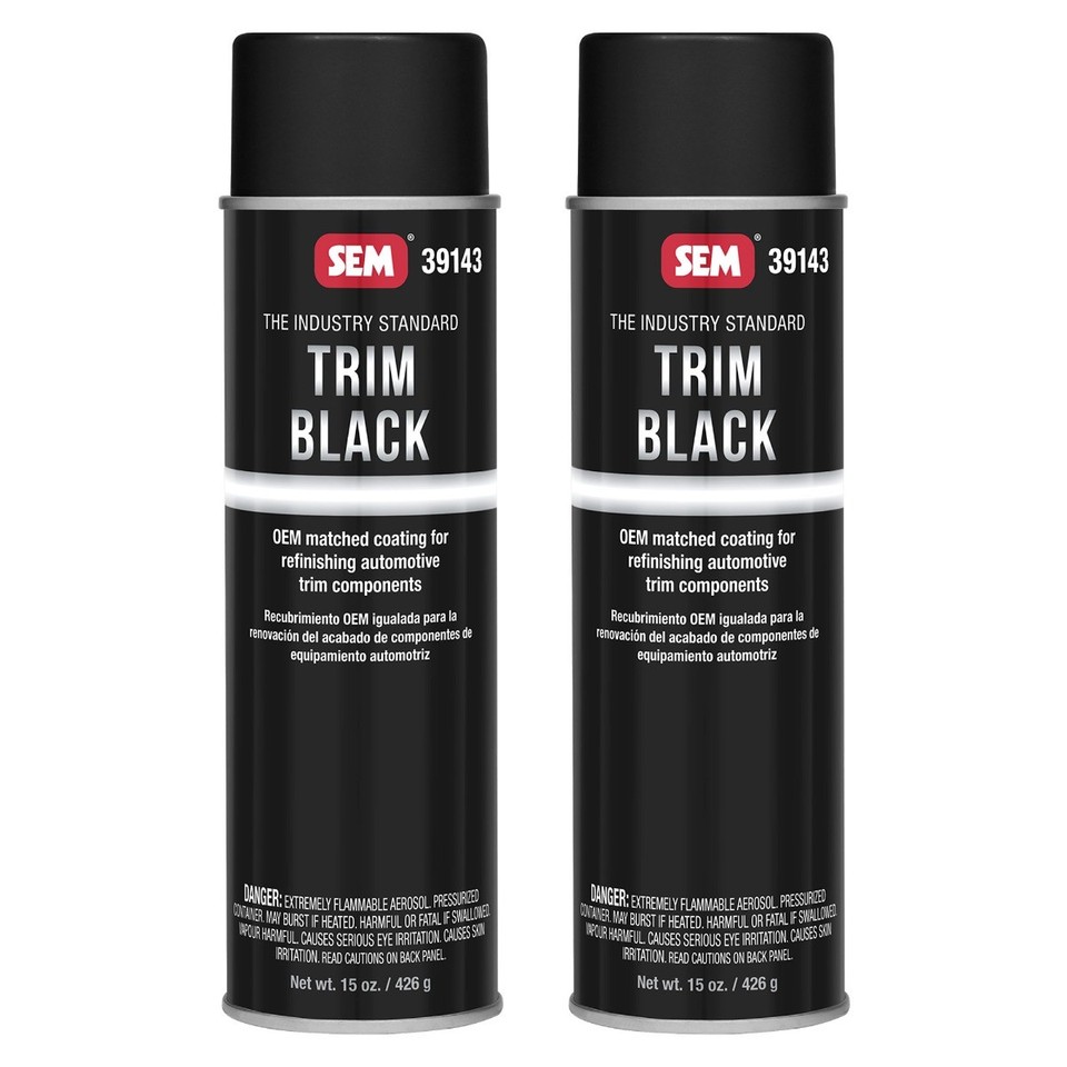 SEM 39143 Trim Black Automotive Trim Finish Restoration 15 oz (2 Cans ...