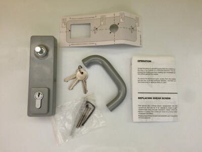 External lever handle with lock for fire exit doors - Outside Acess ...