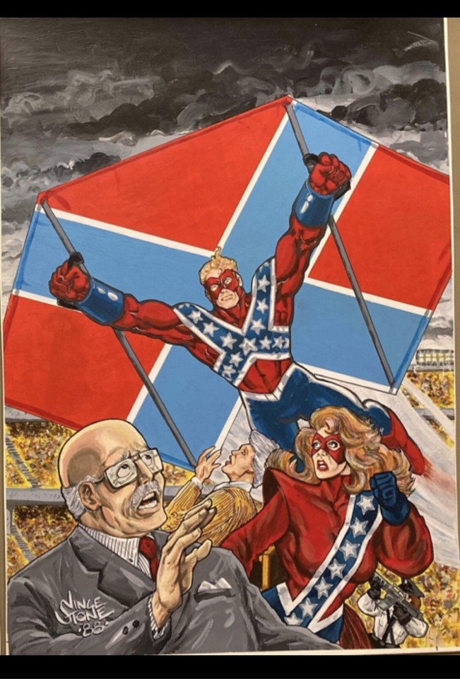 Captain Confederacy Original Comic Art Cover Collection | eBay