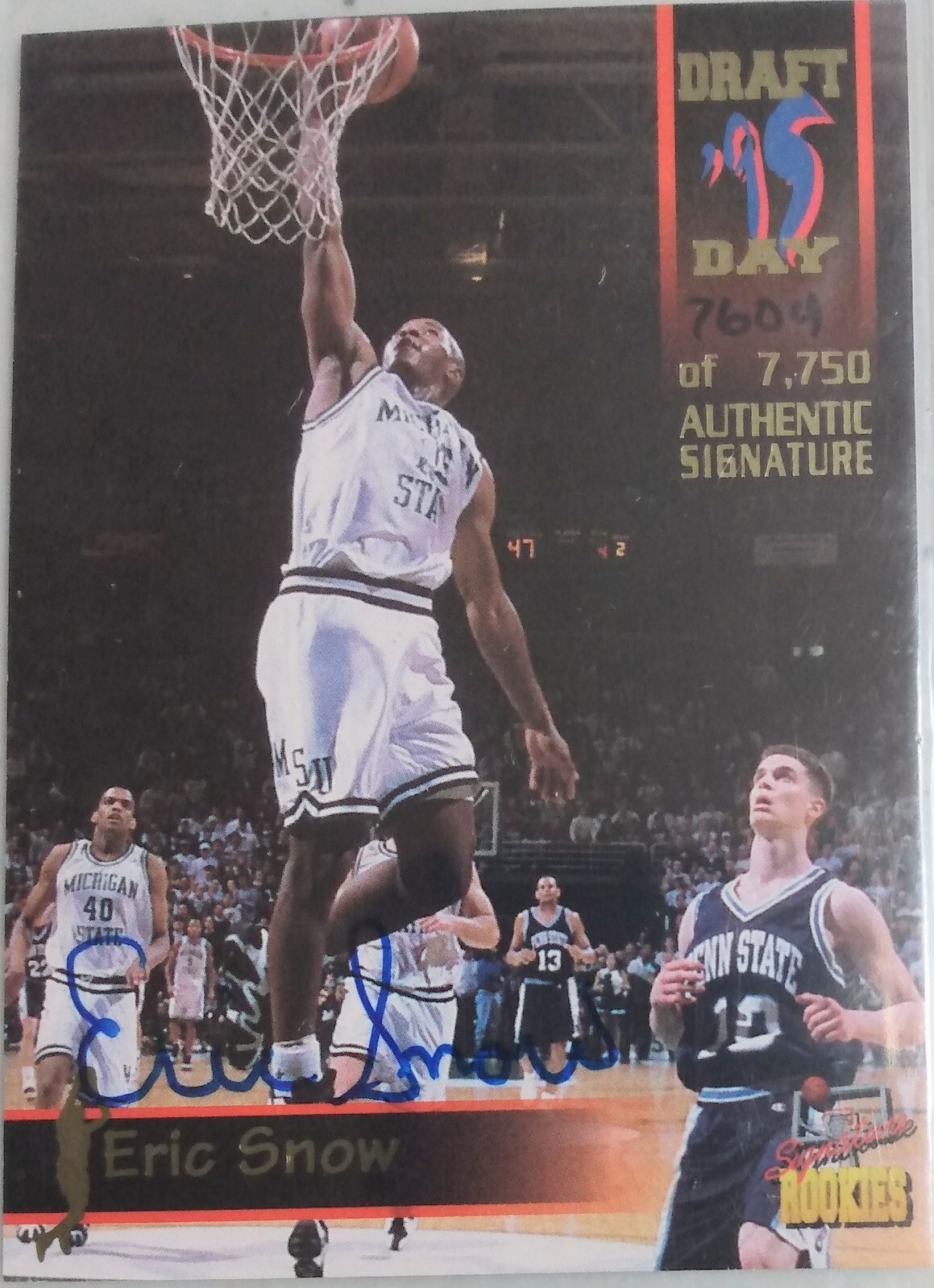 ERIC SNOW 1995 Signature Rookies #20 Signed Autograph /7750 Card DRAFT ...