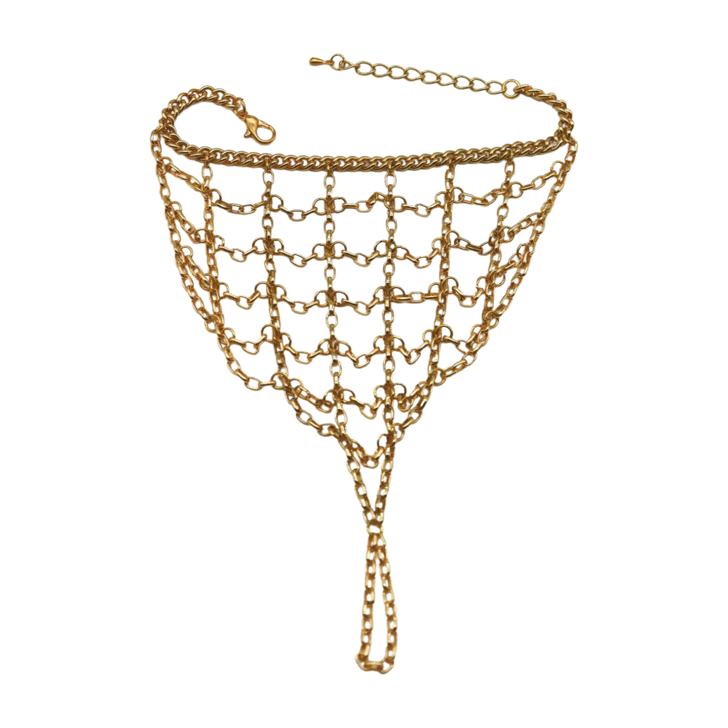 Women Gold Metal Hand Chain Bracelet Web Net Ring Wedding Bride Bridal ...