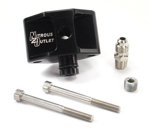 00-01805 Nitrous Outlet Ford 05-10 4.6-5.4L 3V Billet Fuel Rail Adapter ...