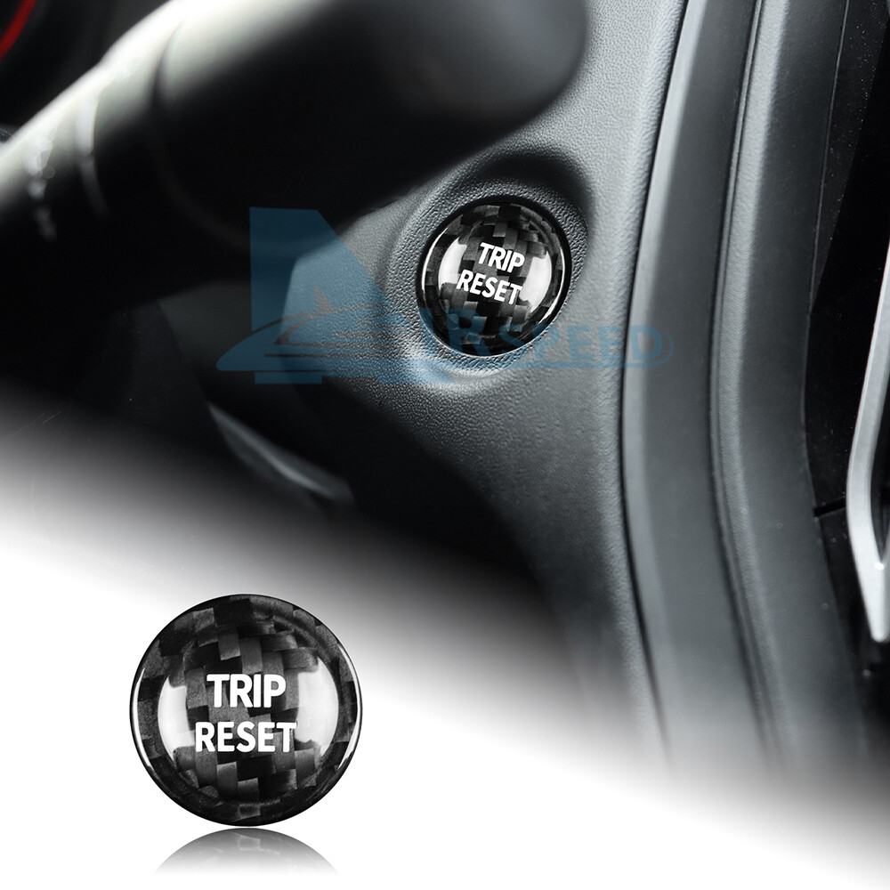 Black Trim Reset Button Cover REAL HARD Carbon Fiber For Subaru BRZ WRX ...