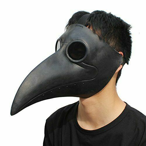 Plague Doctor Bird Mask Long Nose Beak Cosplay Steampunk Halloween ...
