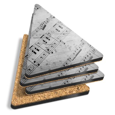 4x Triangle Coasters - BW - Musical Notes Sheet Music #39471 | eBay UK