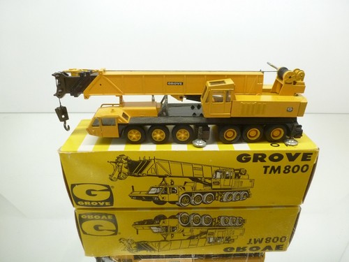 NZG 136 GROVE TM800 MOBILE TELESCOPIC CRANE - YELLOW 1:50 - GOOD IN BOX ...