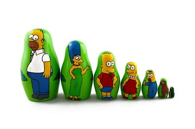 Matryoshka Dolls Characters of The Famous Animated Sitcom The Simpsons ...