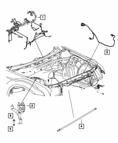 Genuine Mopar 2014 Chrysler 300 Front Headlamp Dash Wiring Harnesses ...