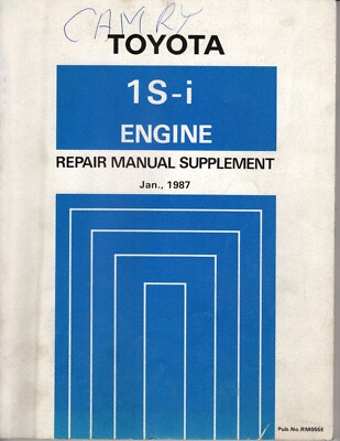 TOYOTA 1S-i Engine Repair Manual Supplement for Camry SV20 Series ...